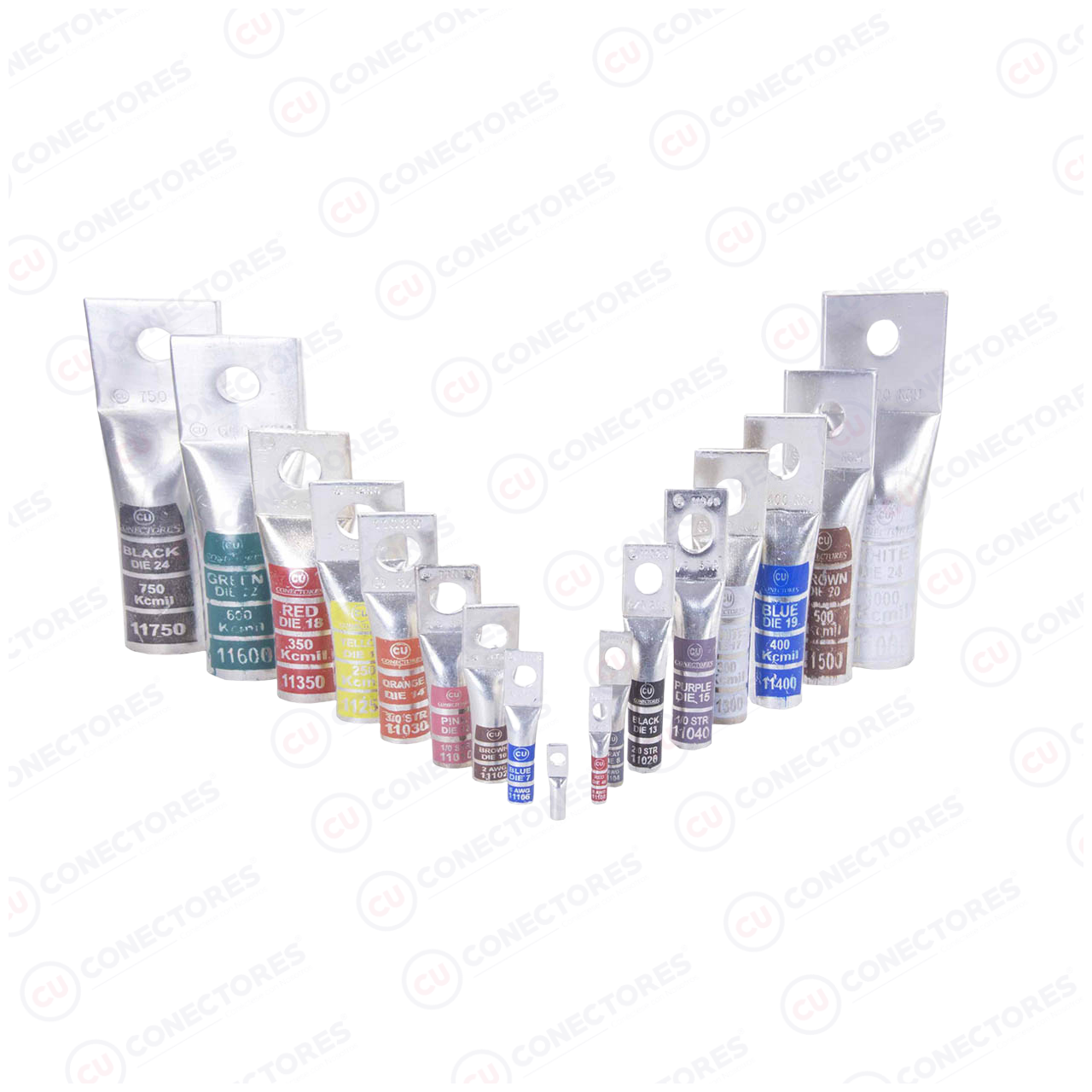 Copper compression connector 1 hole short barrel 300 Kcmil - cuc