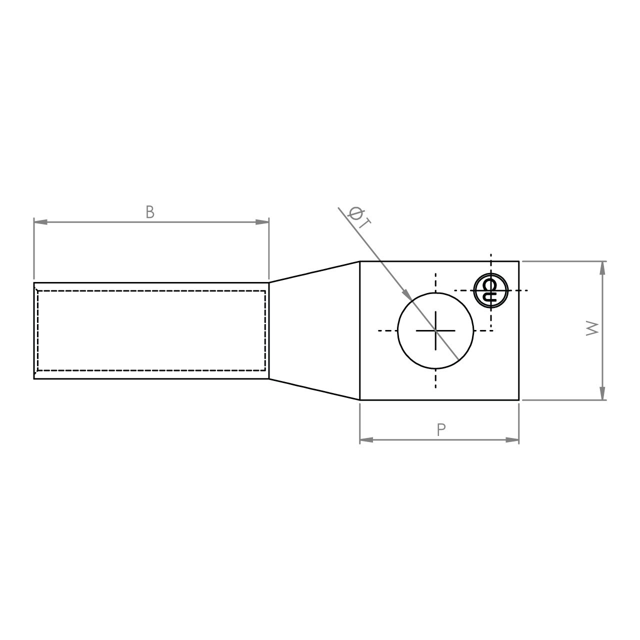 Copper compression connector 1 hole long barrel 400 Kcmil | cuc