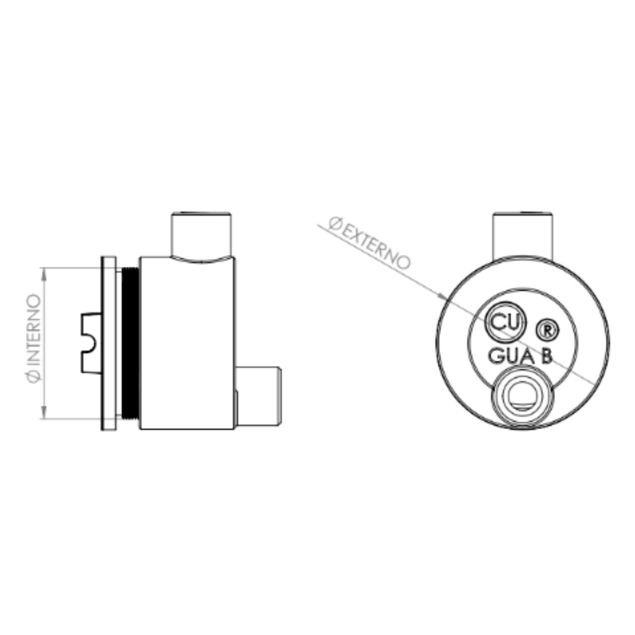 1/2" GUAB type box - cuc